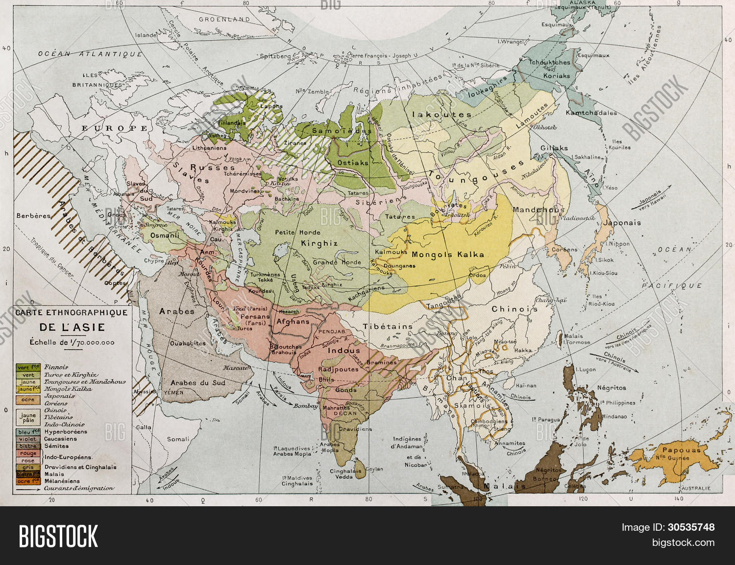 Asia Ethnographic Map Image & Photo (Free Trial) | Bigstock