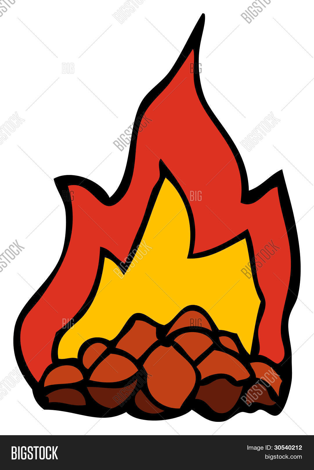 Imagen y foto Fogata De Dibujos (prueba gratis) | Bigstock