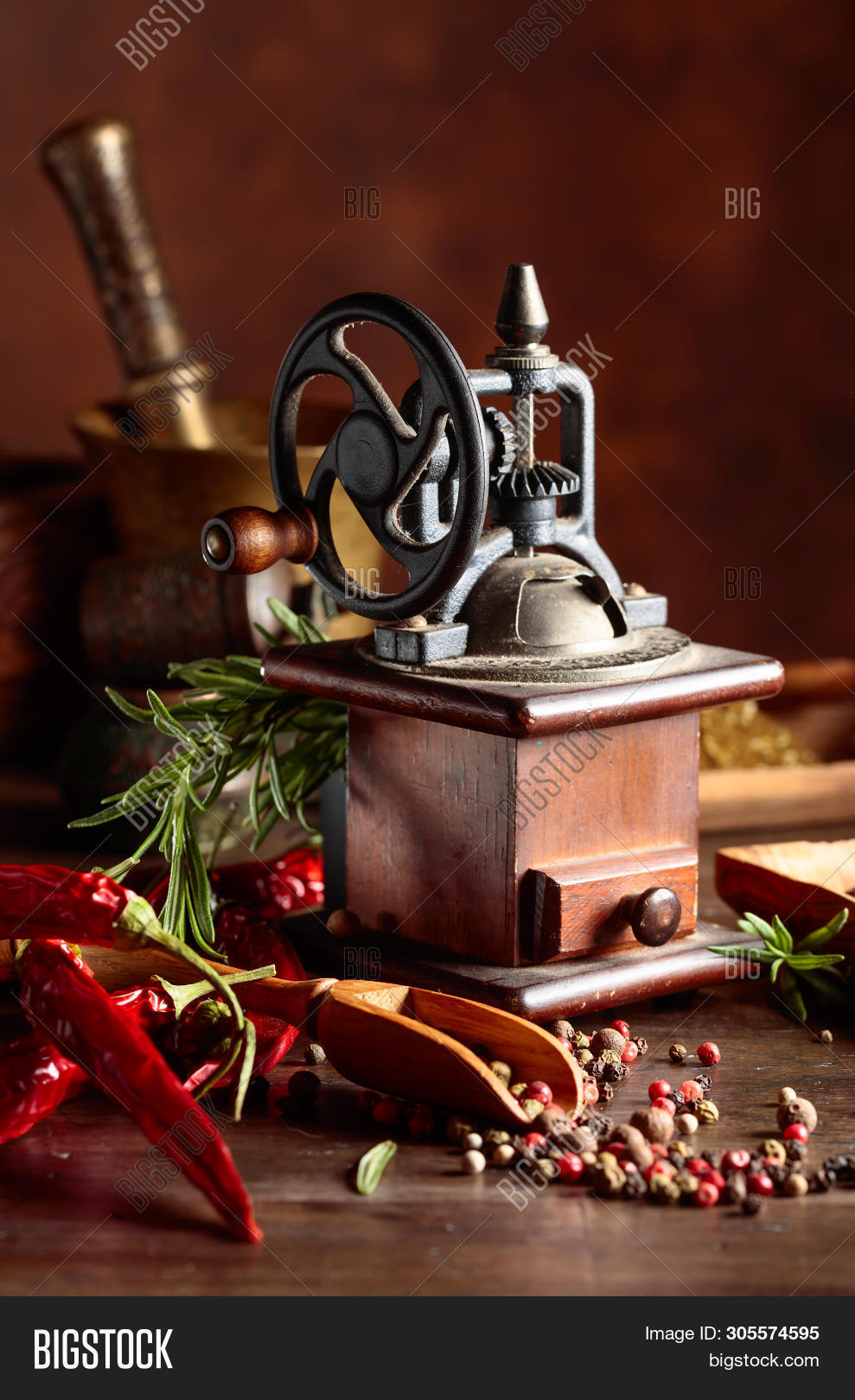 Vintage Pepper Mill Image & Photo (Free Trial) | Bigstock