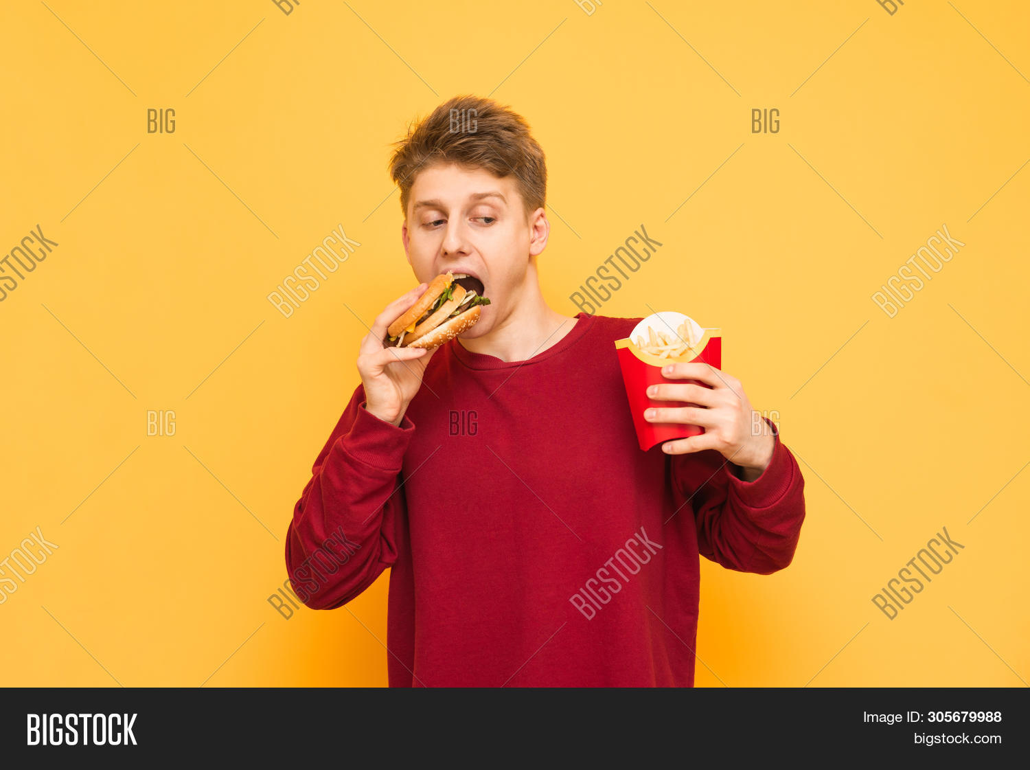 Hungry Young Man Image & Photo (Free Trial) | Bigstock