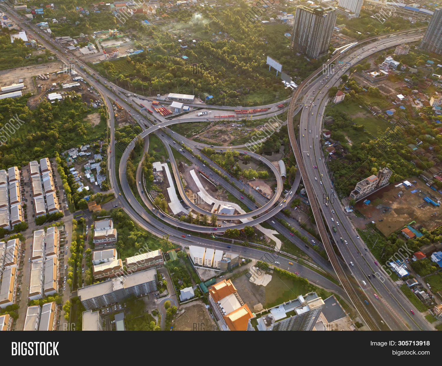 Aerial View Highway Image & Photo (Free Trial) | Bigstock