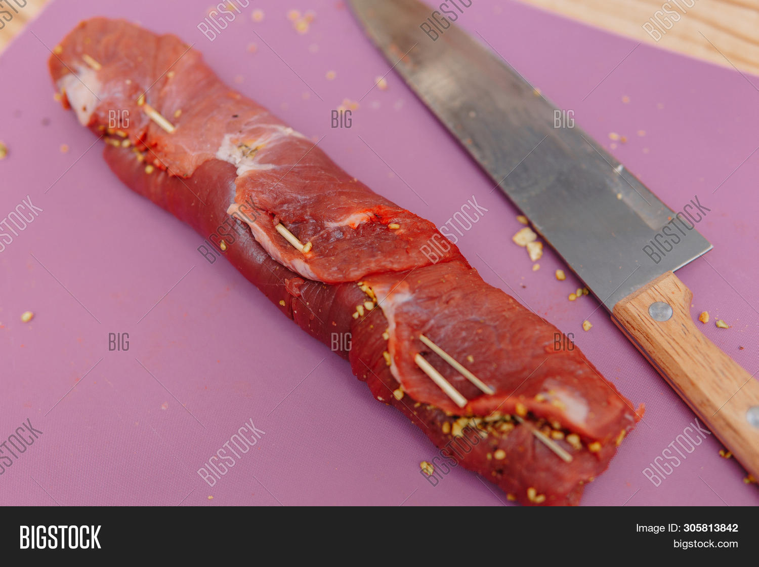 Cooking Rolls Raw Meat Image & Photo (Free Trial) | Bigstock