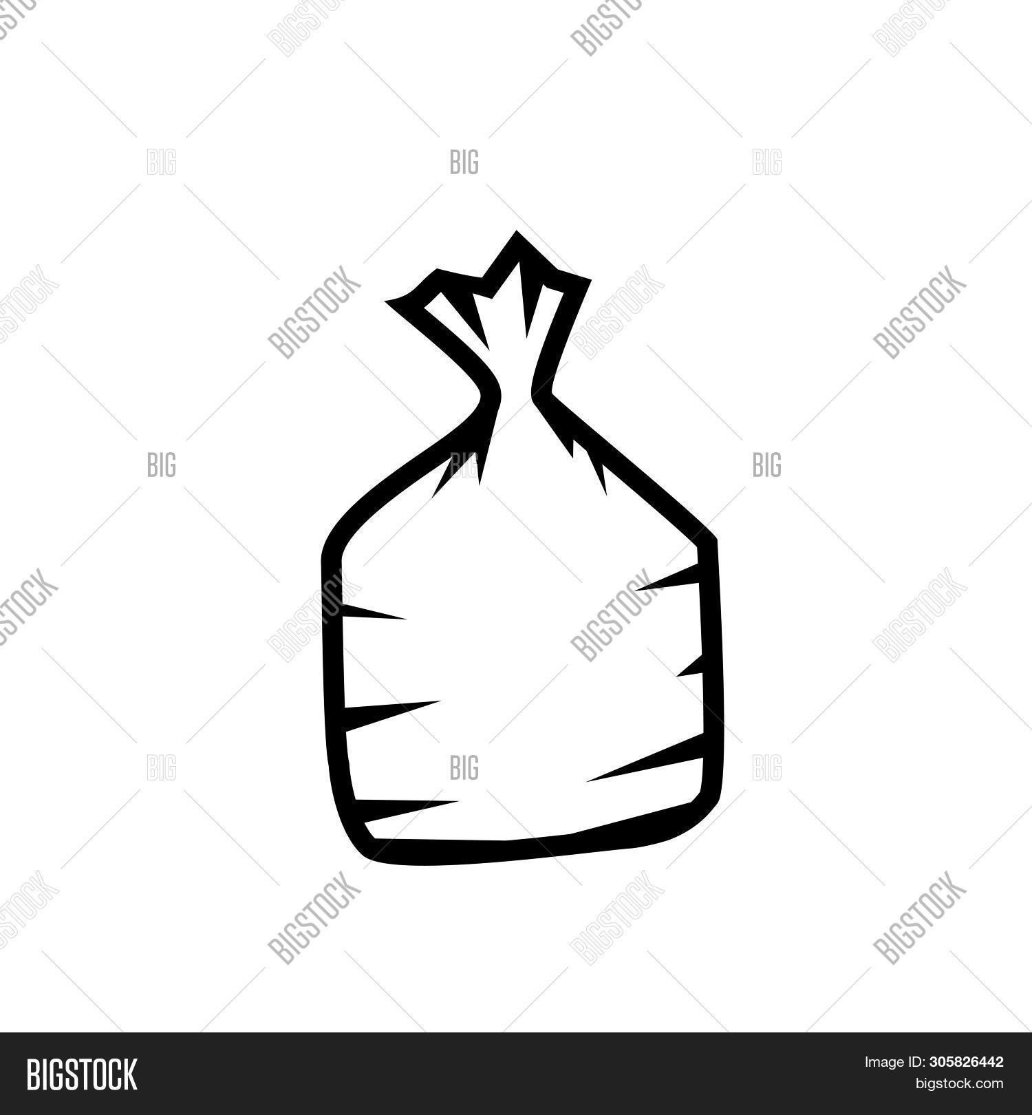 Garbage Bag Outline Image & Photo (Free Trial) | Bigstock