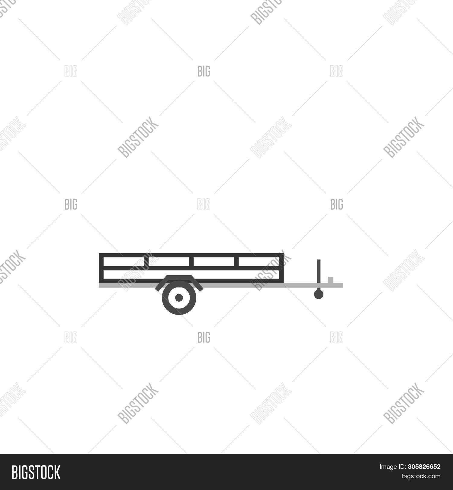 Open Car Trailer Icon Image & Photo (Free Trial) | Bigstock