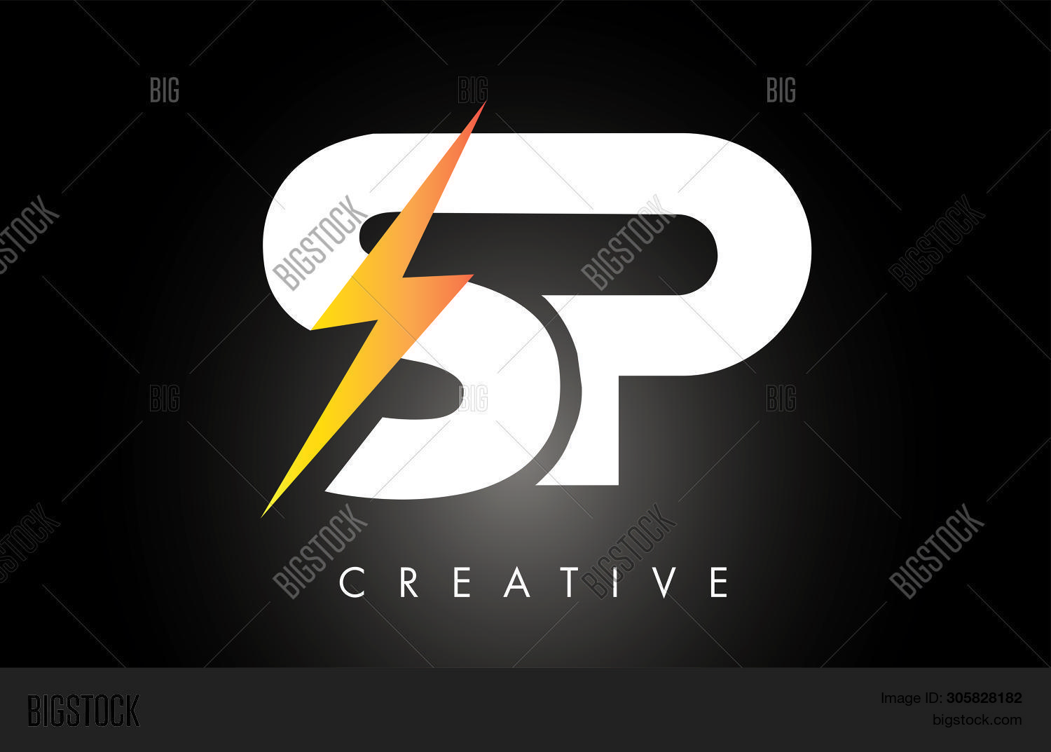Sp Letter Logo Design Vector & Photo (Free Trial) | Bigstock