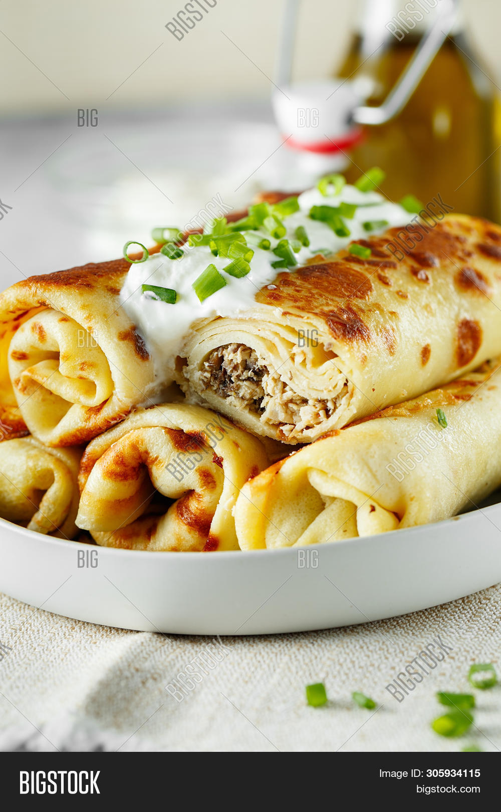 Tasty Stuffed Pancakes Image & Photo (Free Trial) | Bigstock