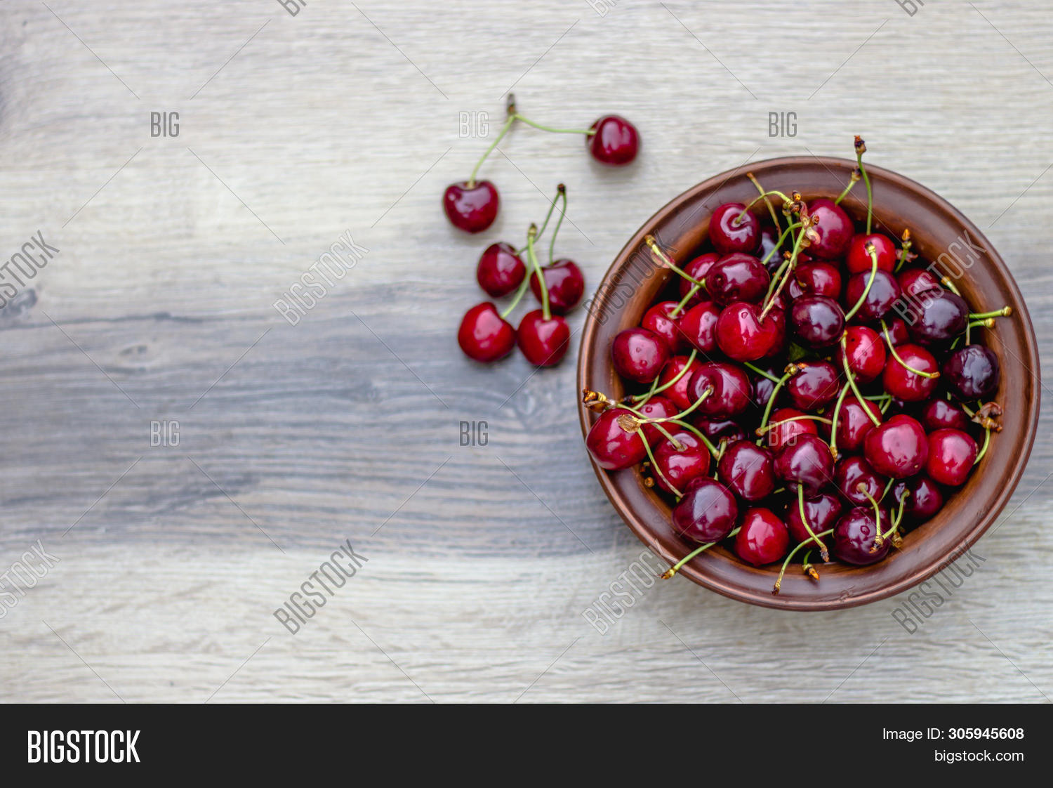 Fresh Cherry On Plate Image & Photo (Free Trial) | Bigstock