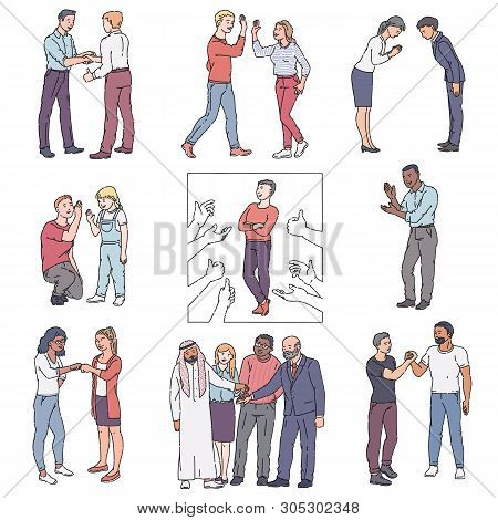 Set Cartoon People Vector & Photo (Free Trial) | Bigstock