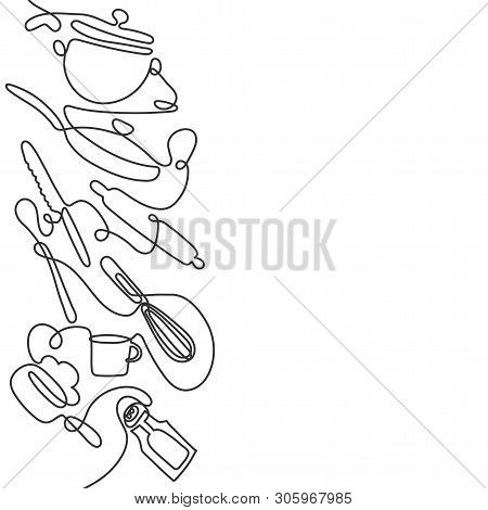 Cutlery Line Art Vector & Photo (Free Trial) | Bigstock