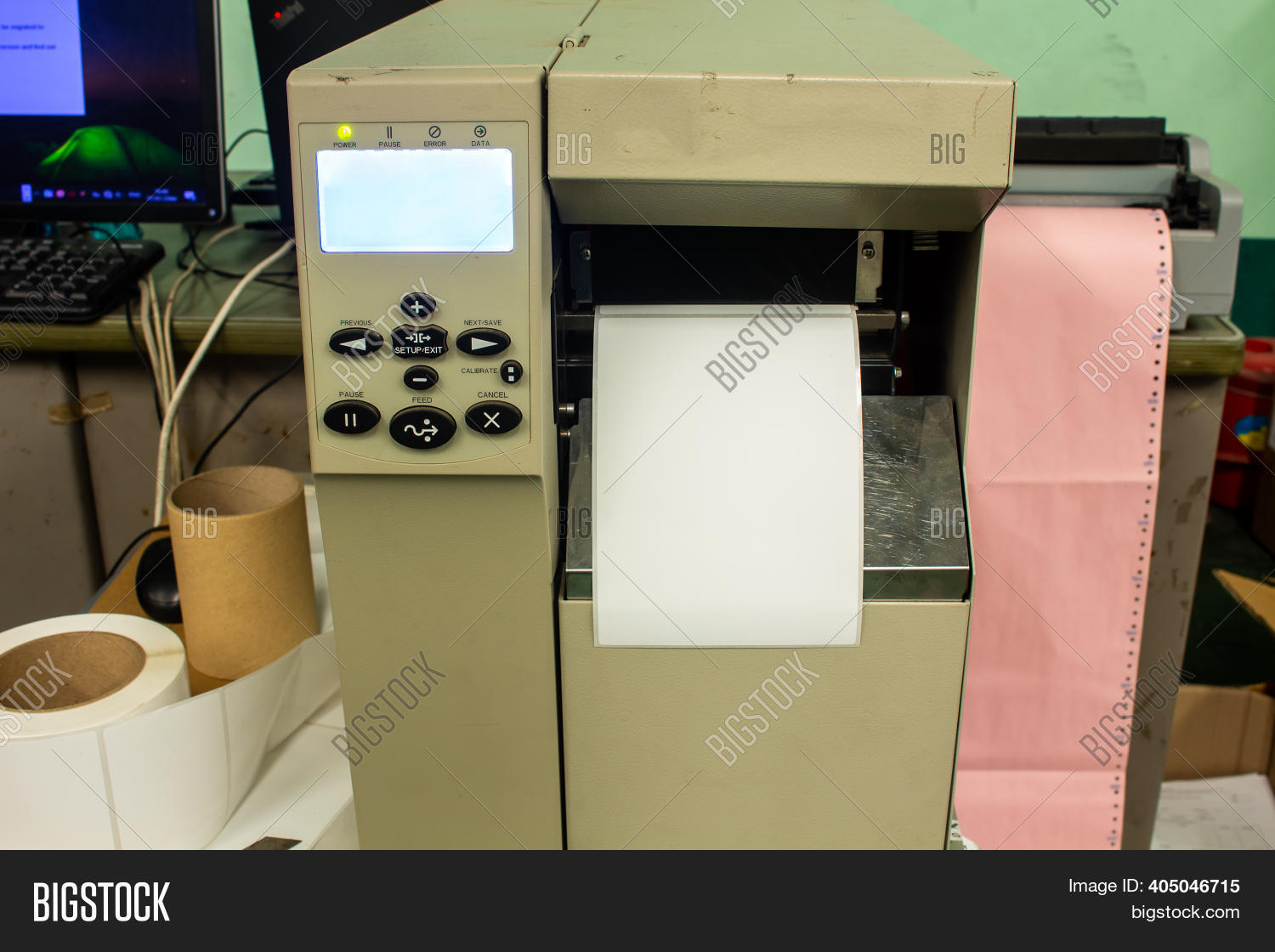 Sticker Label Printer Image & Photo (Free Trial) | Bigstock
