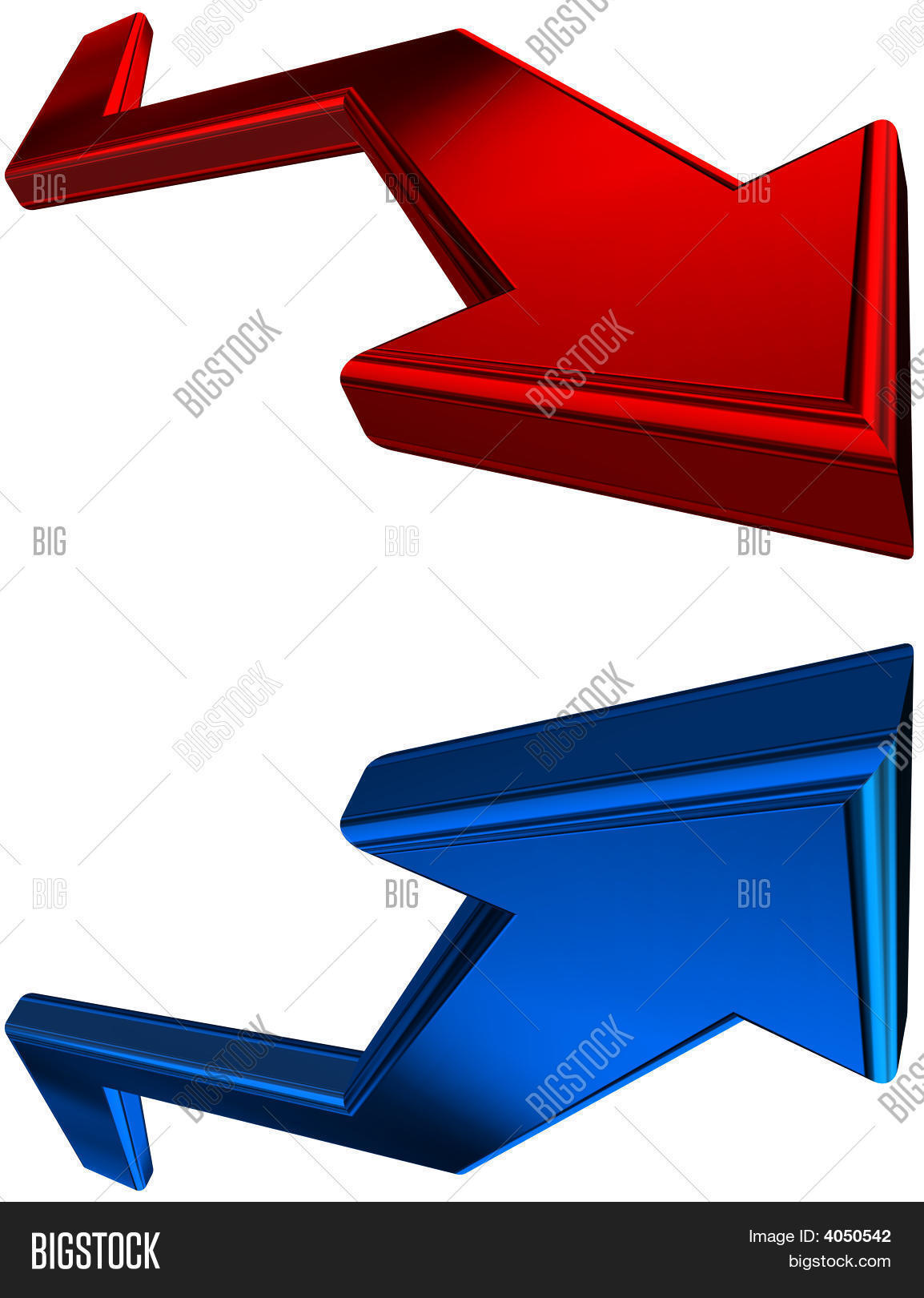 Red Blue 3D Arrows Image & Photo (Free Trial) | Bigstock