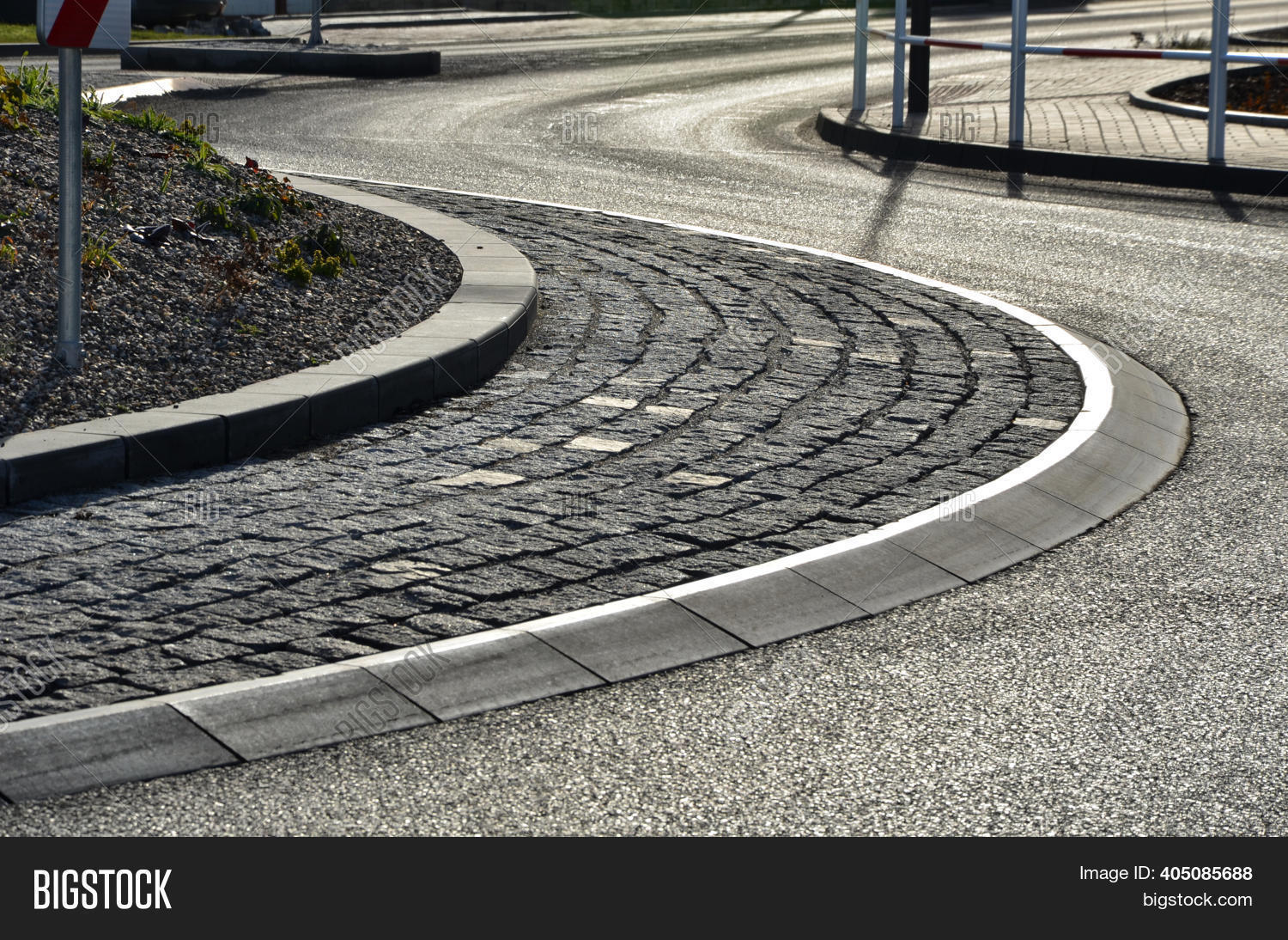 Roundabout Paving Gray Image & Photo (Free Trial) | Bigstock