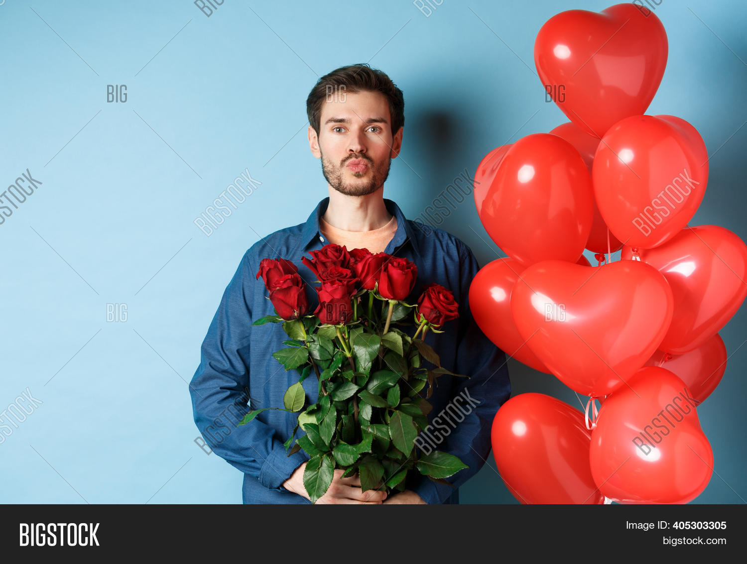 Romantic Man Red Roses Image & Photo (Free Trial) | Bigstock