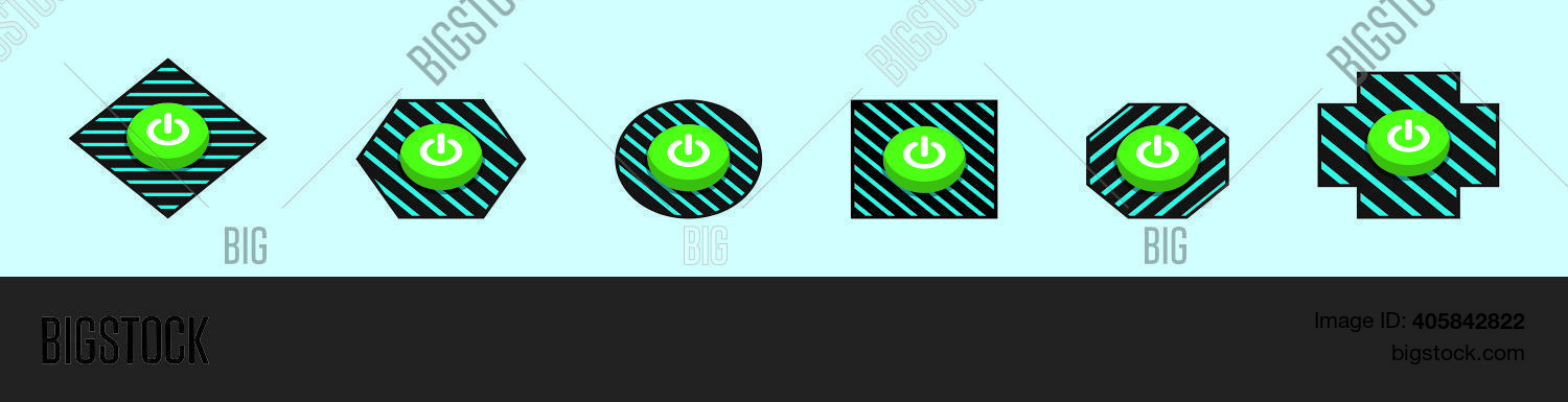 Set On Off Button Vector & Photo (Free Trial) | Bigstock