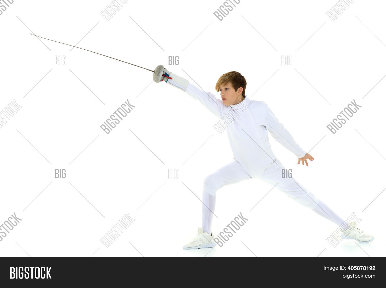 Boy Fencer Standing Image & Photo (Free Trial) | Bigstock