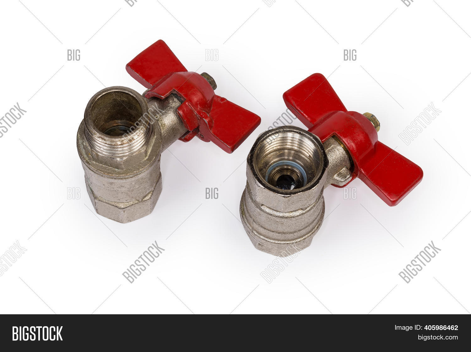 Two Ball Valves Brass Image & Photo (Free Trial) | Bigstock