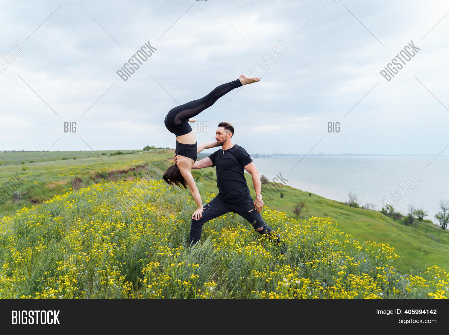Couple Practicing Acro Image & Photo (Free Trial) | Bigstock