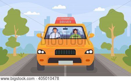 Driving School Lesson Vector & Photo (Free Trial) | Bigstock
