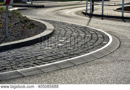 Roundabout Paving Gray Image & Photo (Free Trial) | Bigstock