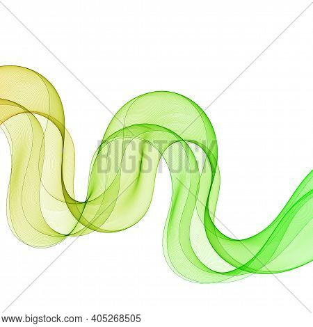 Yellow-green Wave Vector & Photo (Free Trial) | Bigstock