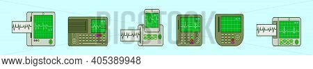 Set Ekg Machine Vector & Photo (Free Trial) | Bigstock