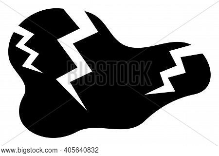Crack Icon Flat Style Vector & Photo (Free Trial) | Bigstock