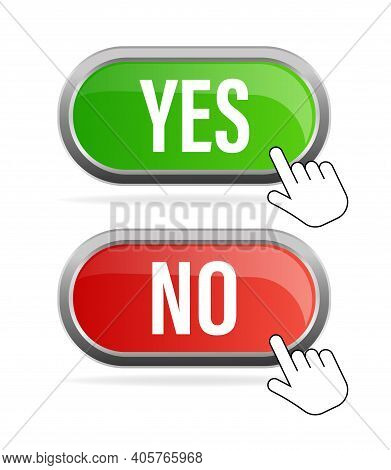 Stock Vector Yes And No Check Marks Vector Illustration Red And Green Check Marks On White ...