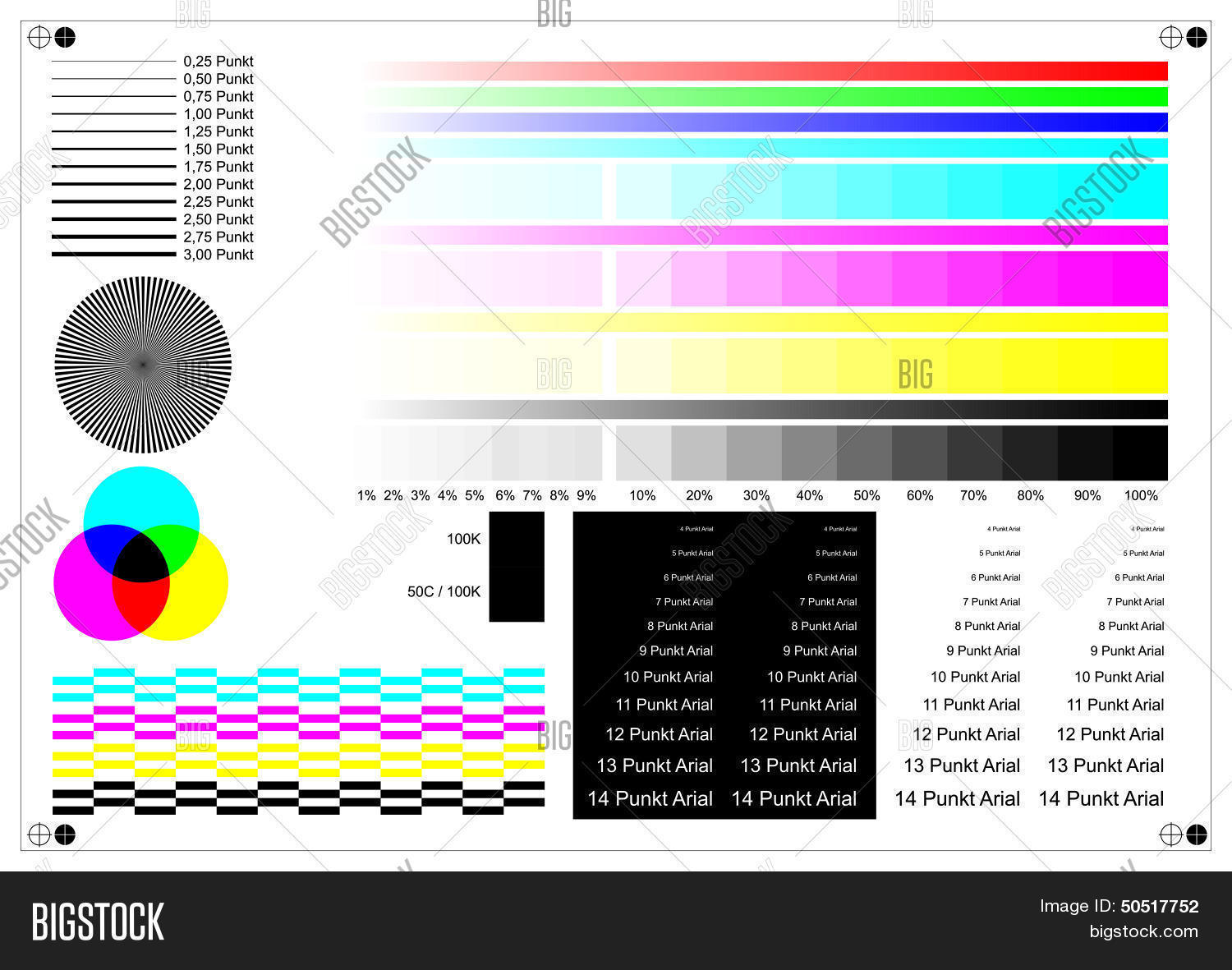 Printer Test Chart Vector & Photo (Free Trial) | Bigstock