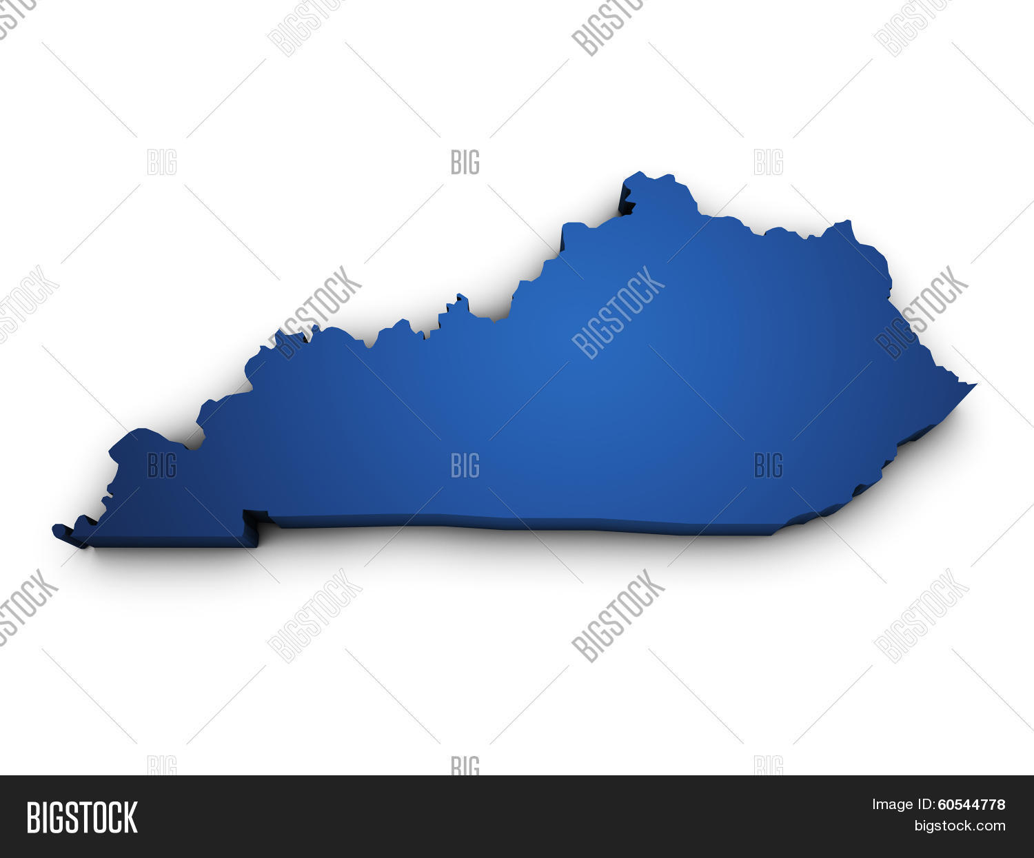 Map Kentucky State 3D Image & Photo (Free Trial) | Bigstock