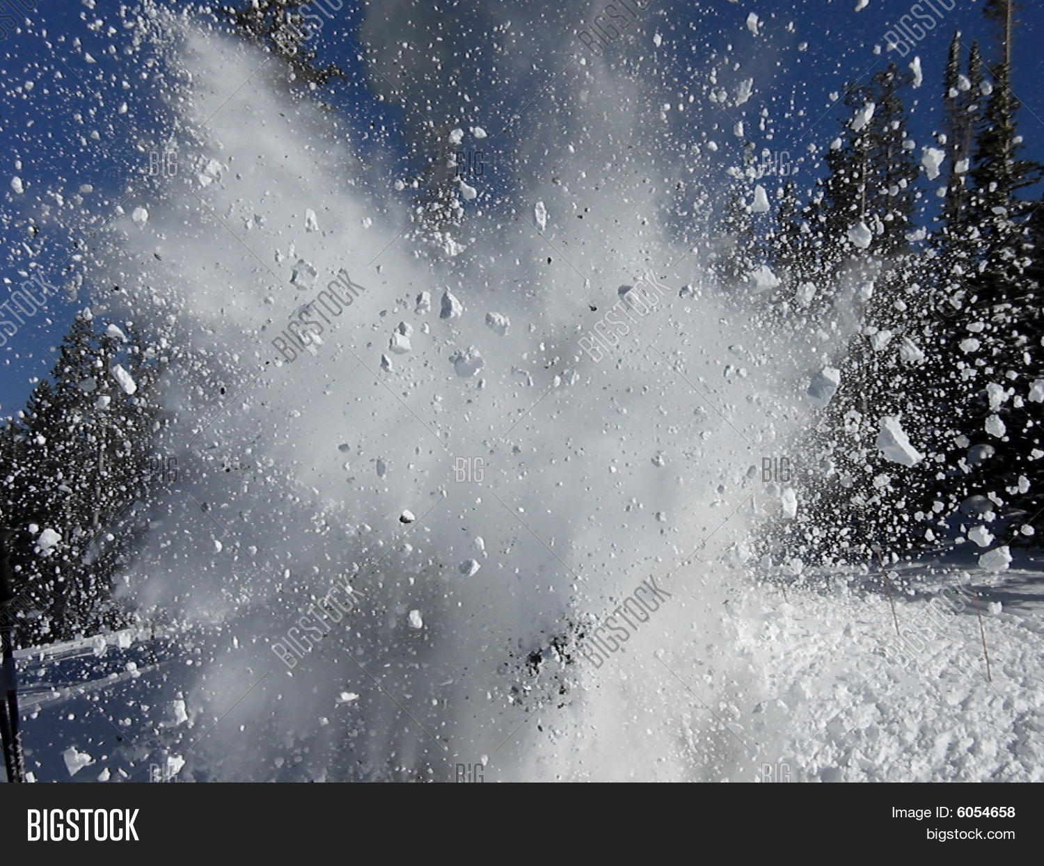 Snow Explosion On Mountain Image & Photo | Bigstock