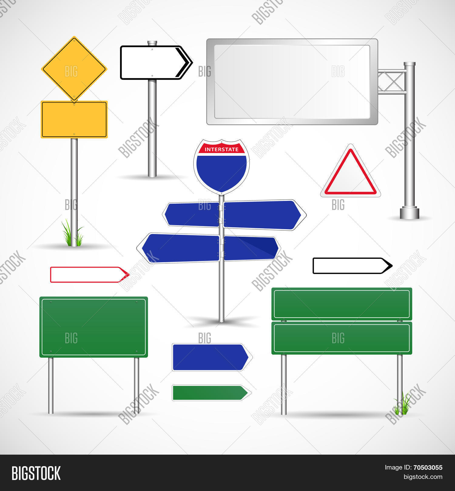Road Signs Vector Vector & Photo (Free Trial) | Bigstock