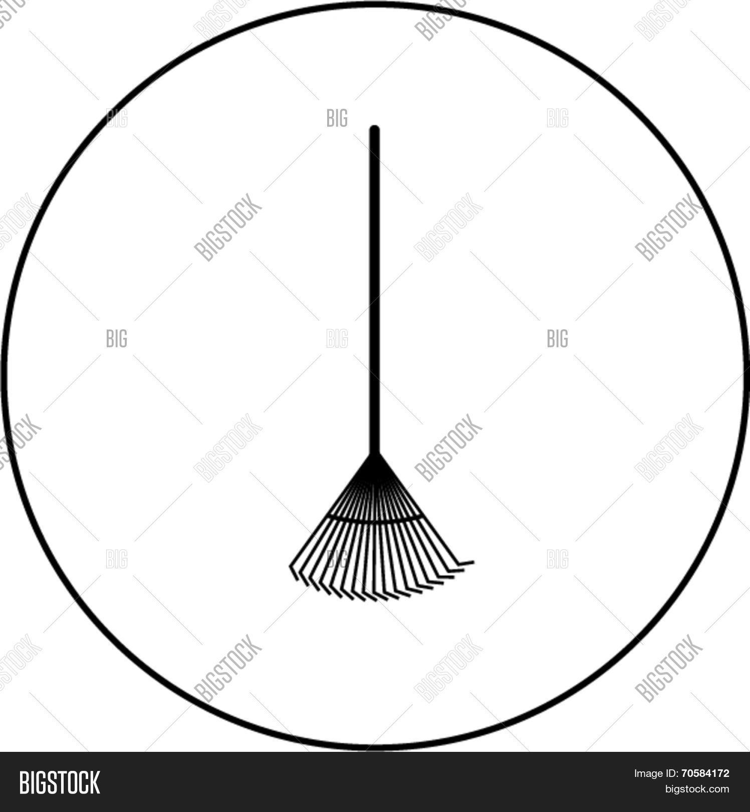 Leaf Rake Symbol Vector & Photo (Free Trial) | Bigstock