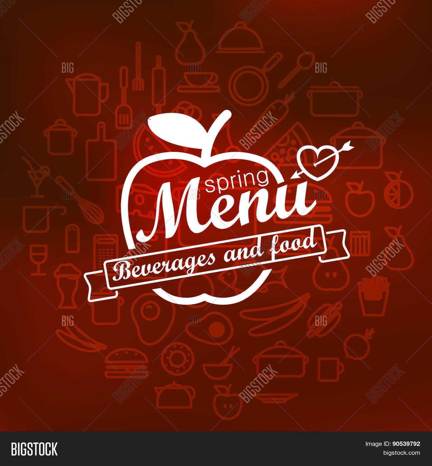 Spring Menu Label Vector & Photo (Free Trial) | Bigstock