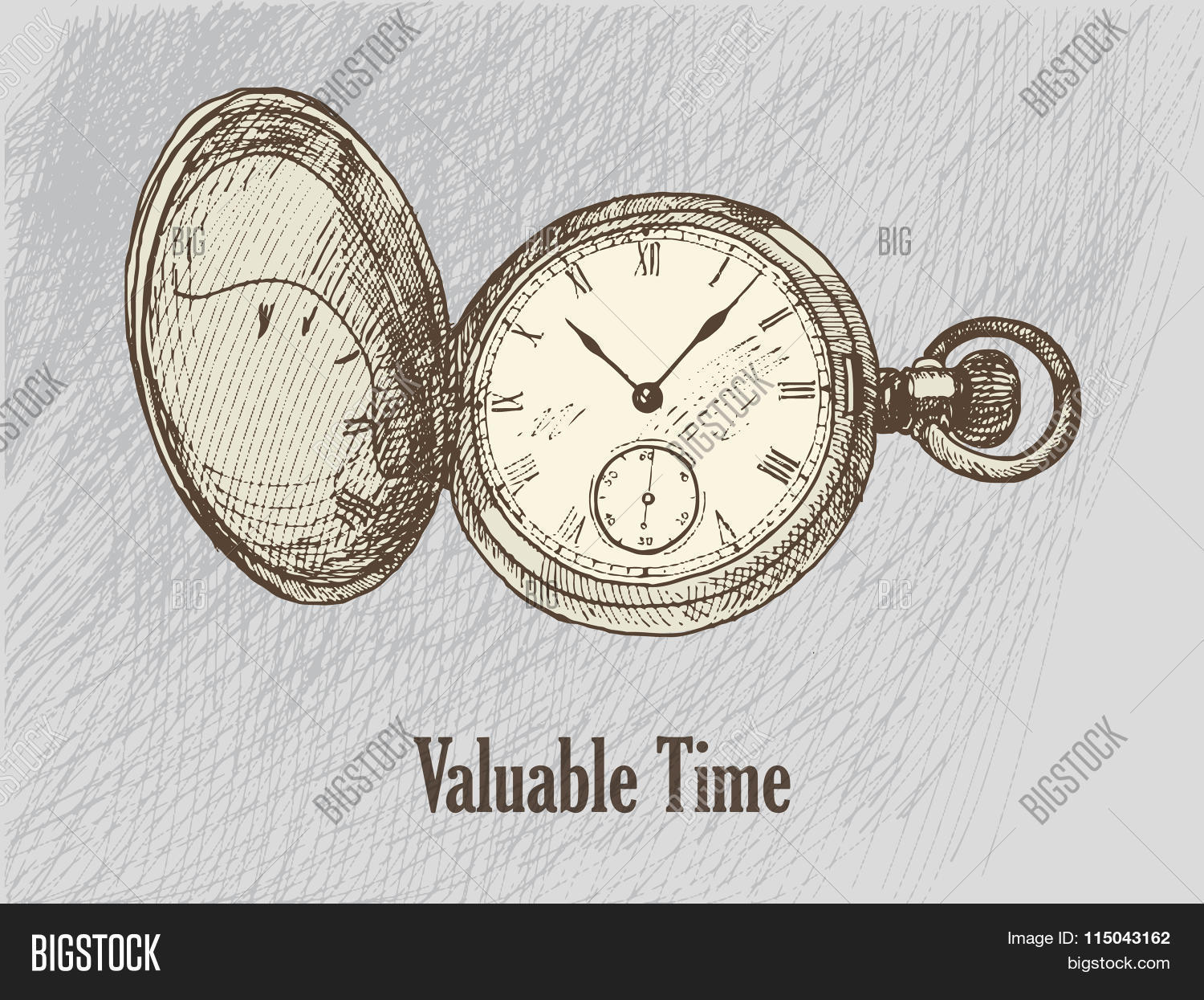 Vintage Clock Drawing