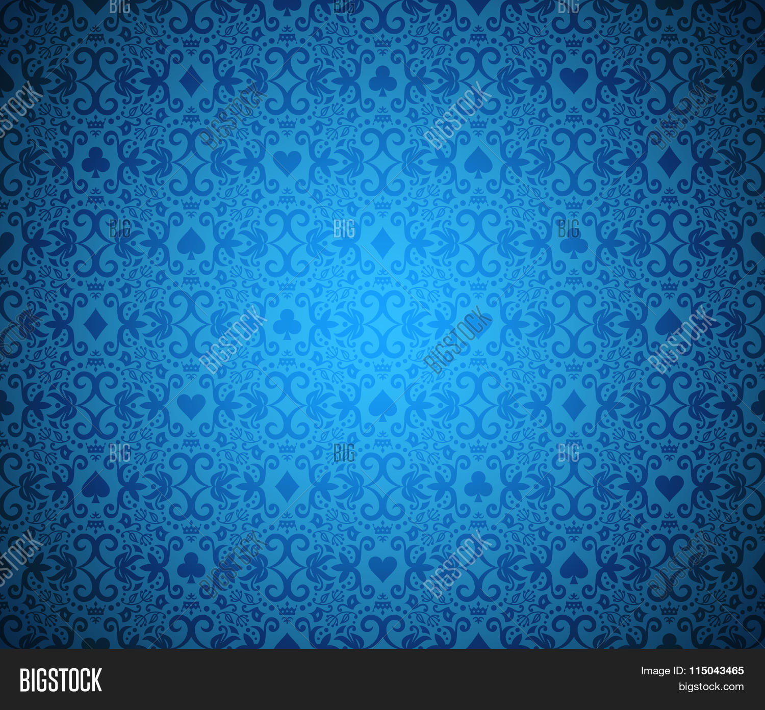 Blue Poker Background Vector & Photo (Free Trial) | Bigstock