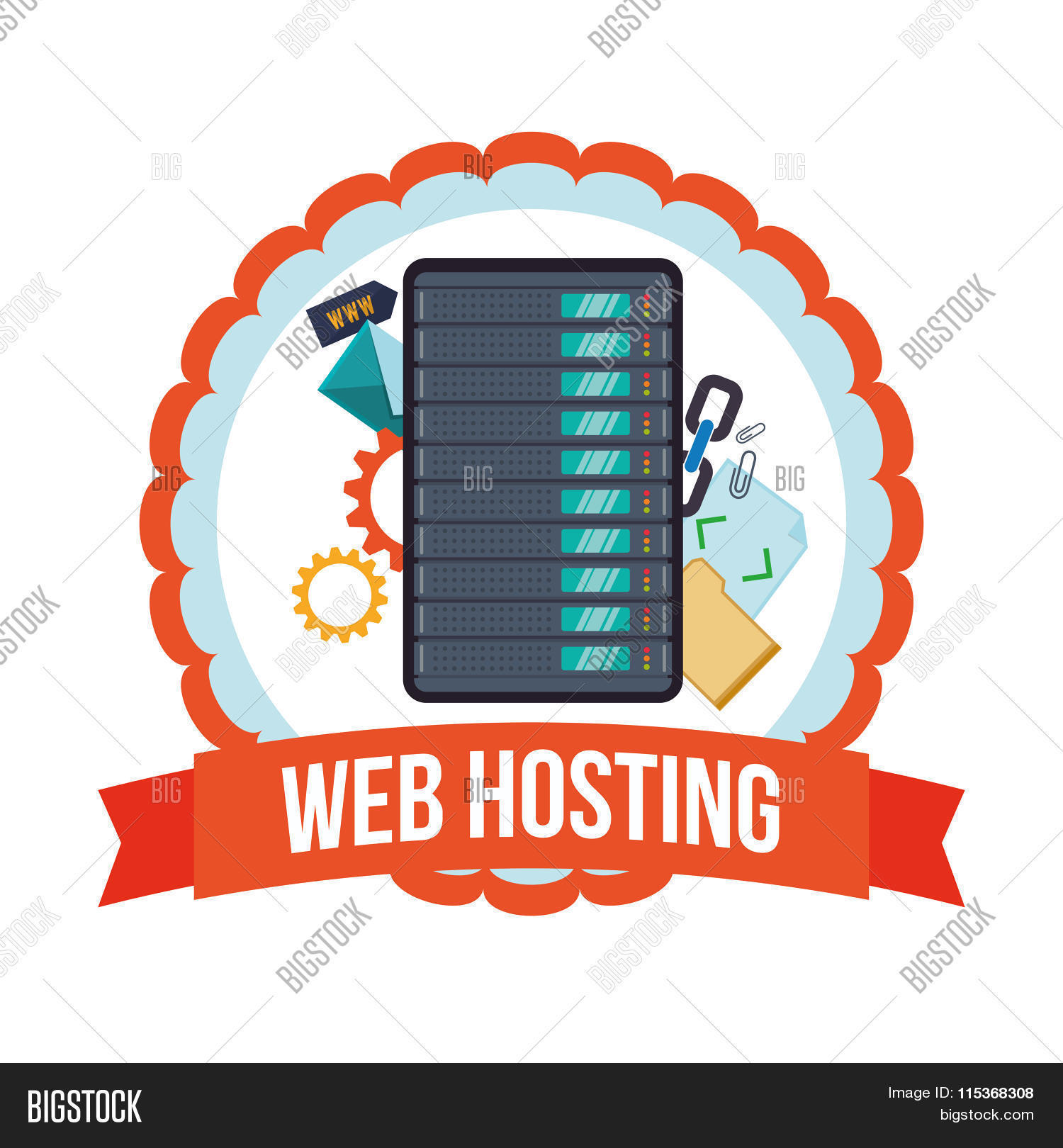 Web Hosting Data Vector & Photo (Free Trial) | Bigstock