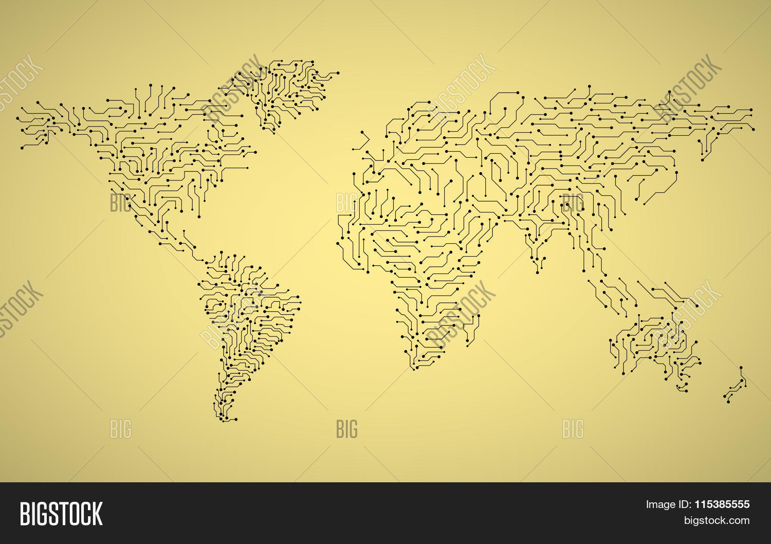 World Map. Circuit Vector & Photo (Free Trial) | Bigstock