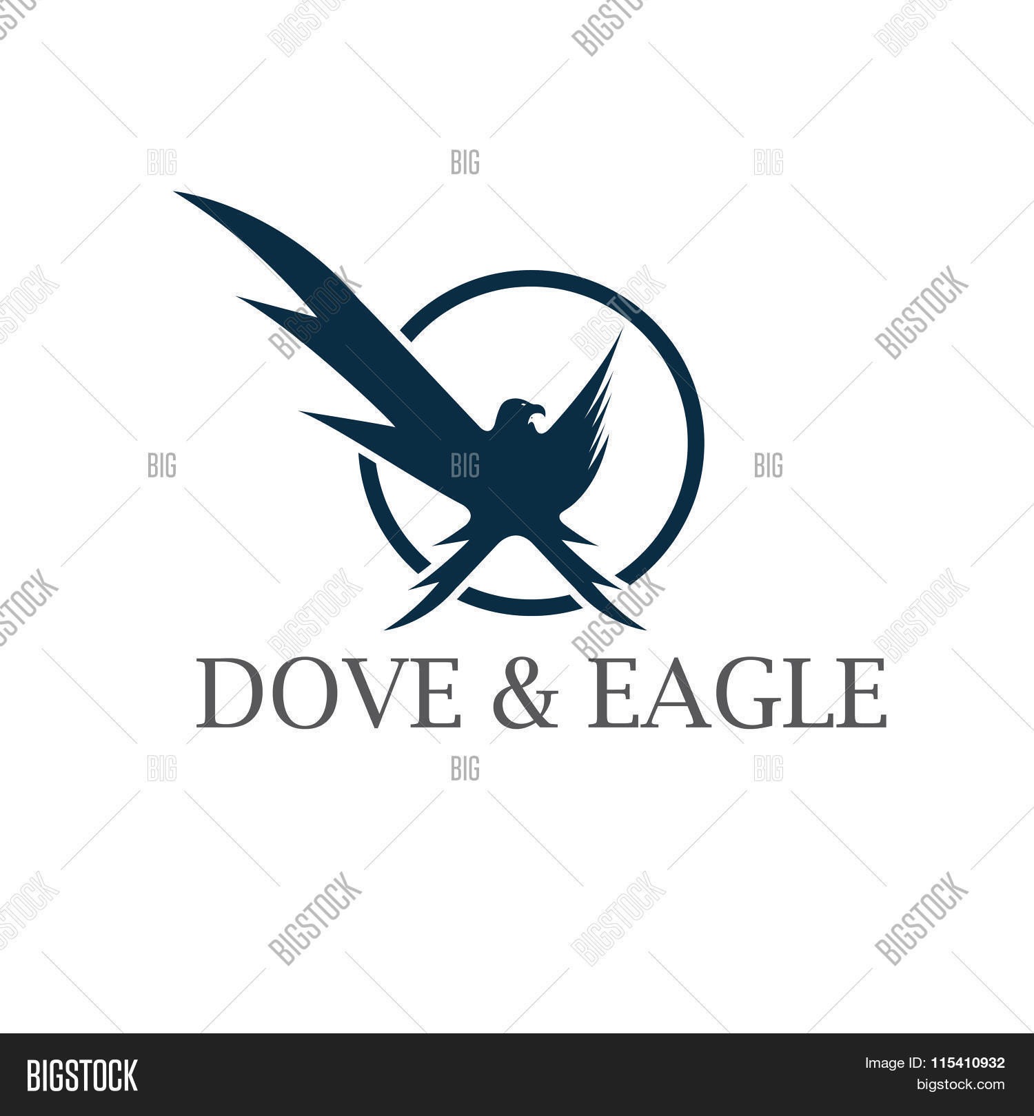 Dove Eagle Negative Vector & Photo (Free Trial) | Bigstock