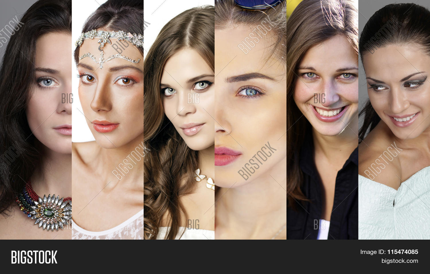 Beauty Collage. Faces Image & Photo (Free Trial) | Bigstock