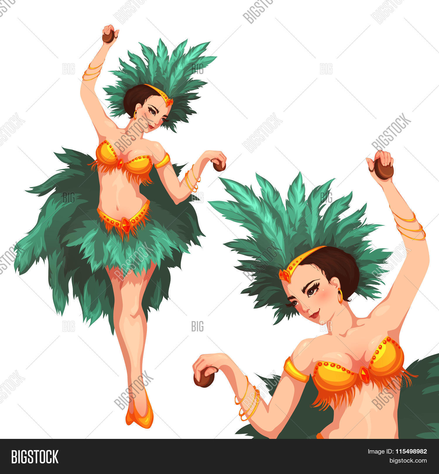 Woman Samba Dancer. Vector & Photo (Free Trial) | Bigstock