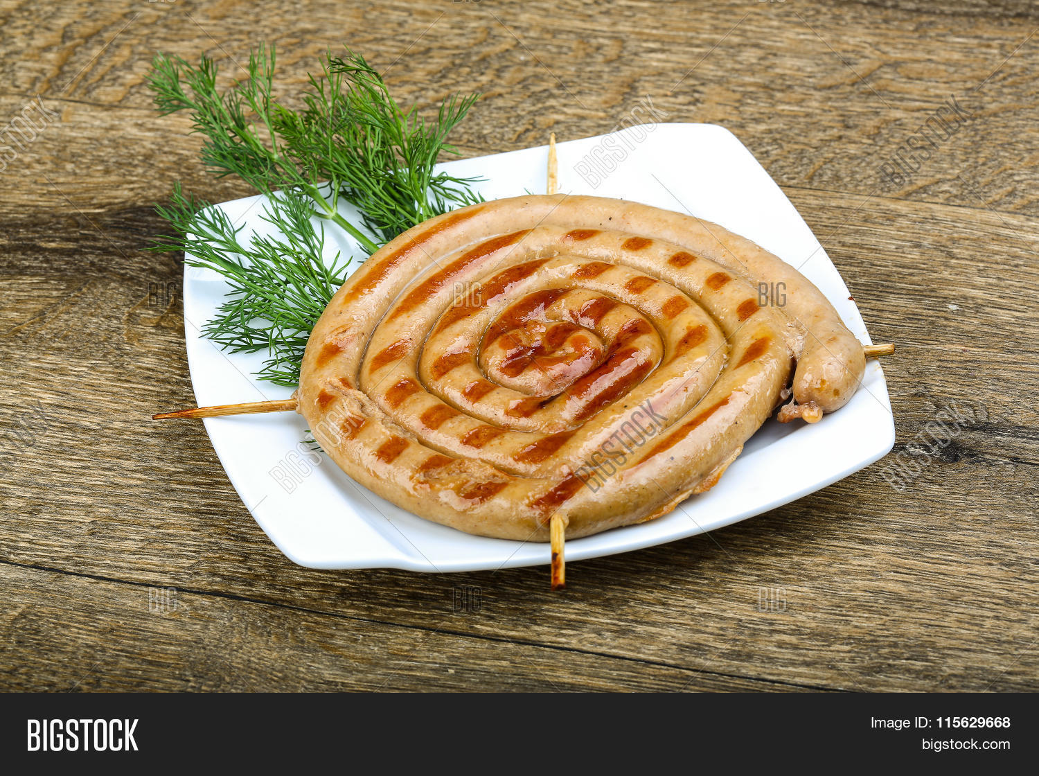 Grilled Round Sausage Image & Photo (Free Trial) | Bigstock