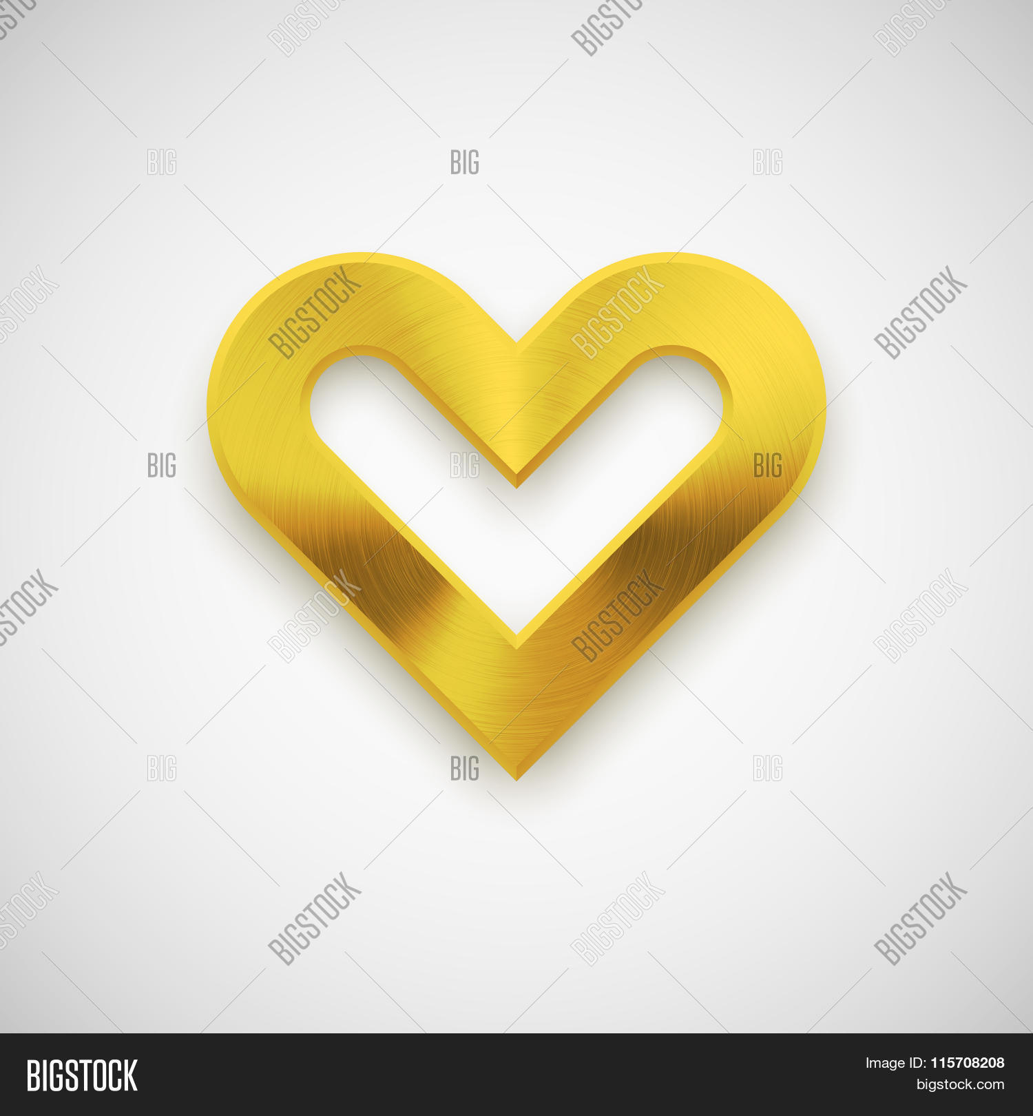 Gold Abstract Heart Vector & Photo (Free Trial) | Bigstock