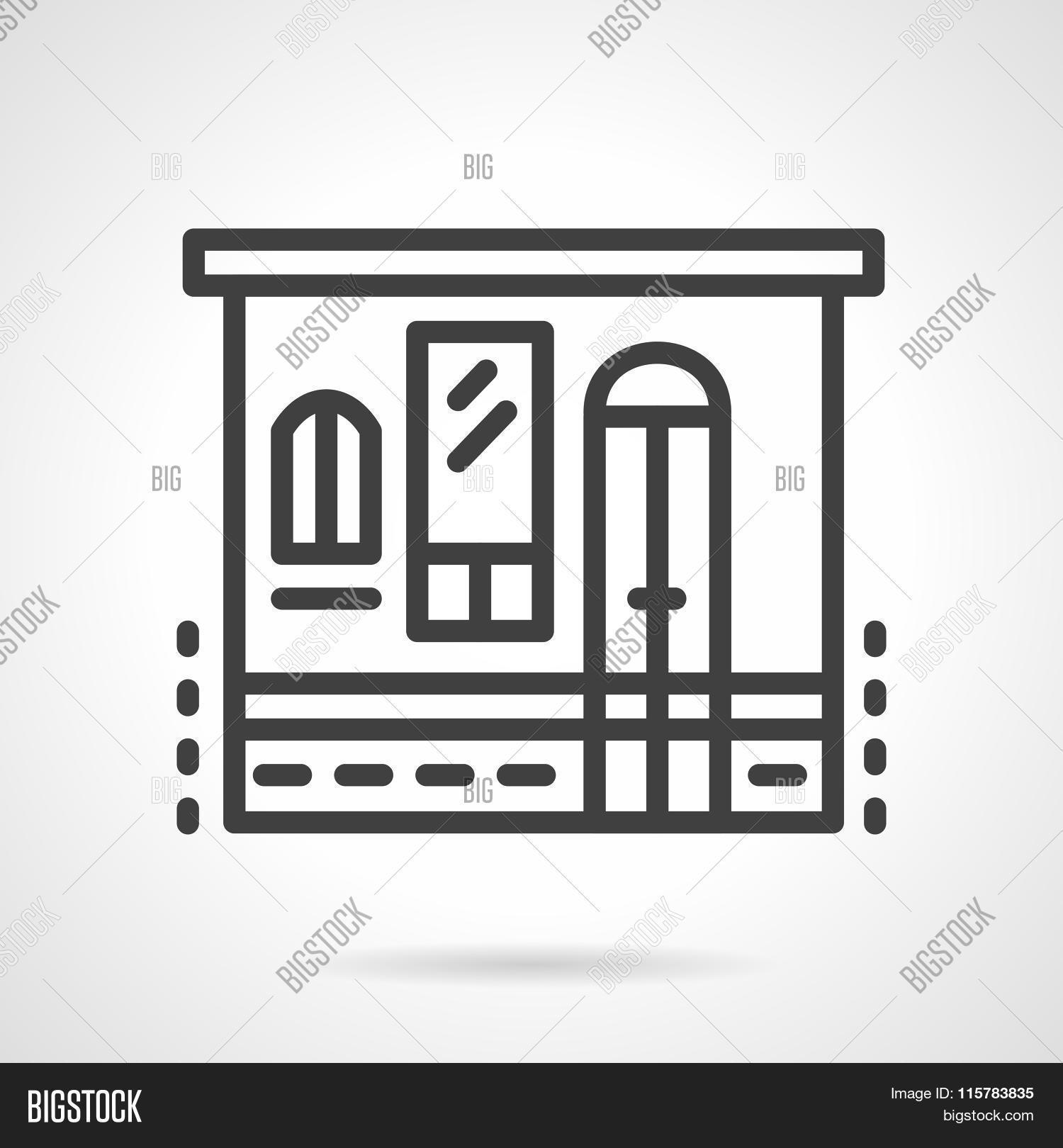 Storefronts Simple Vector & Photo (Free Trial) | Bigstock
