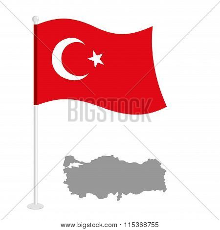 Turkey Flag . Red Vector & Photo (Free Trial) | Bigstock