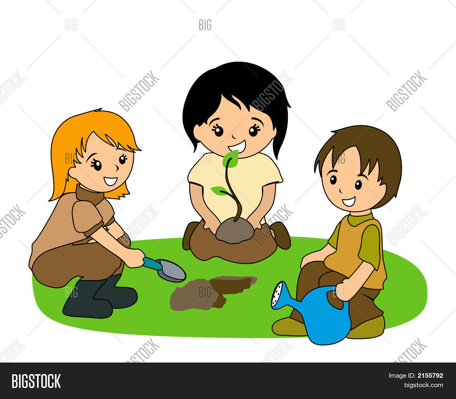 Kids Planting Image & Photo (Free Trial) | Bigstock