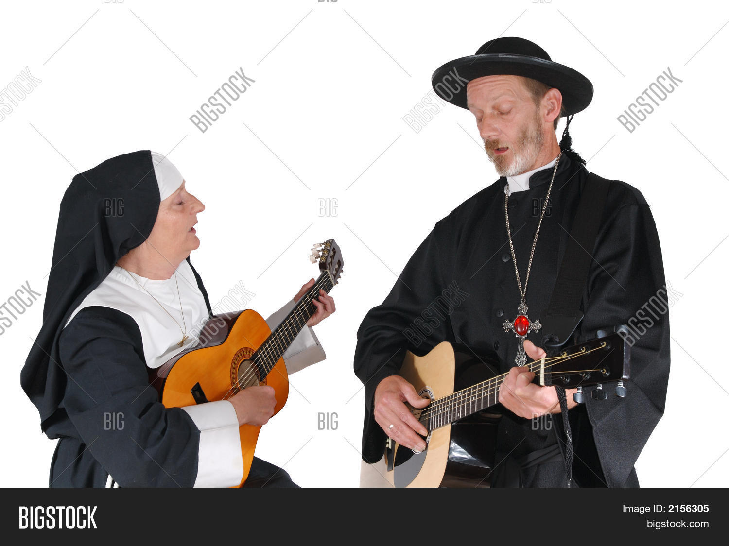 Nun Priest Playing Image & Photo (Free Trial) | Bigstock