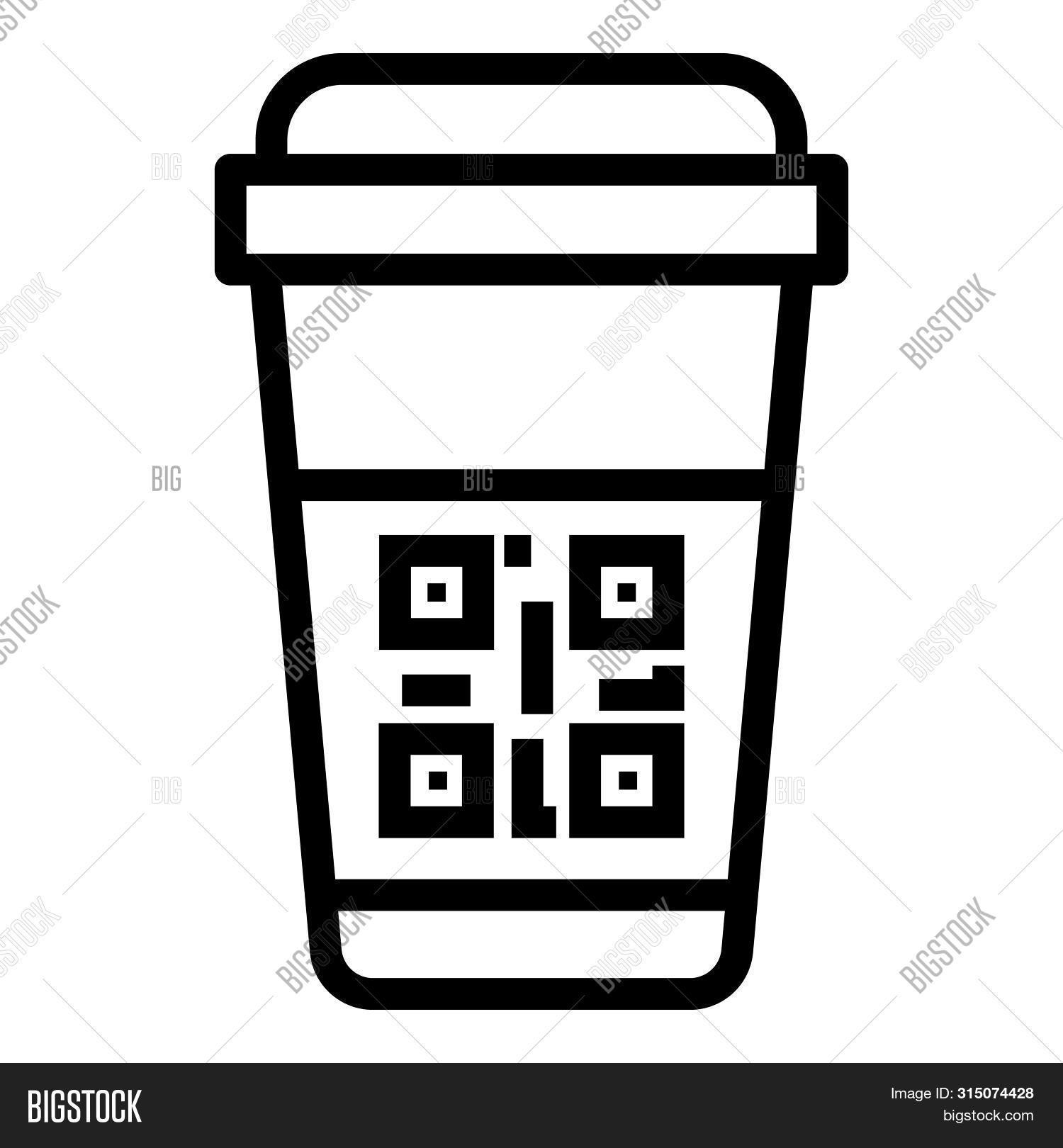 Qr Code On Plastic Cup Image & Photo (Free Trial) | Bigstock