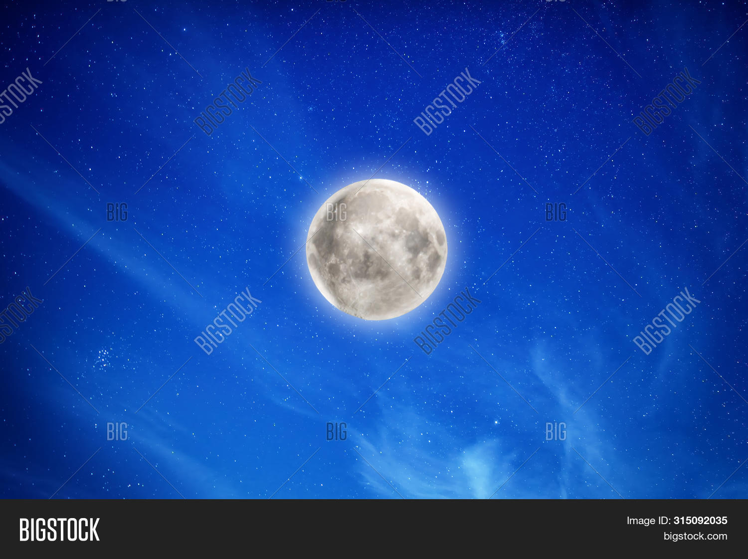 Big Full Moon On Night Image & Photo (Free Trial) | Bigstock