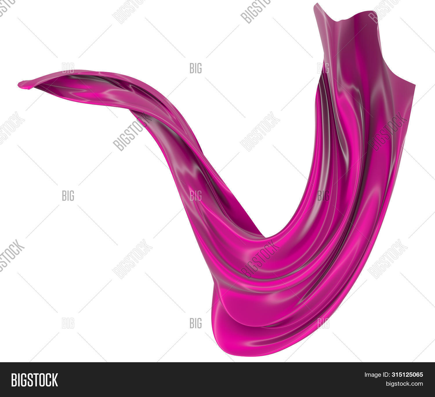 Wavy Fabric On White Image & Photo (Free Trial) | Bigstock