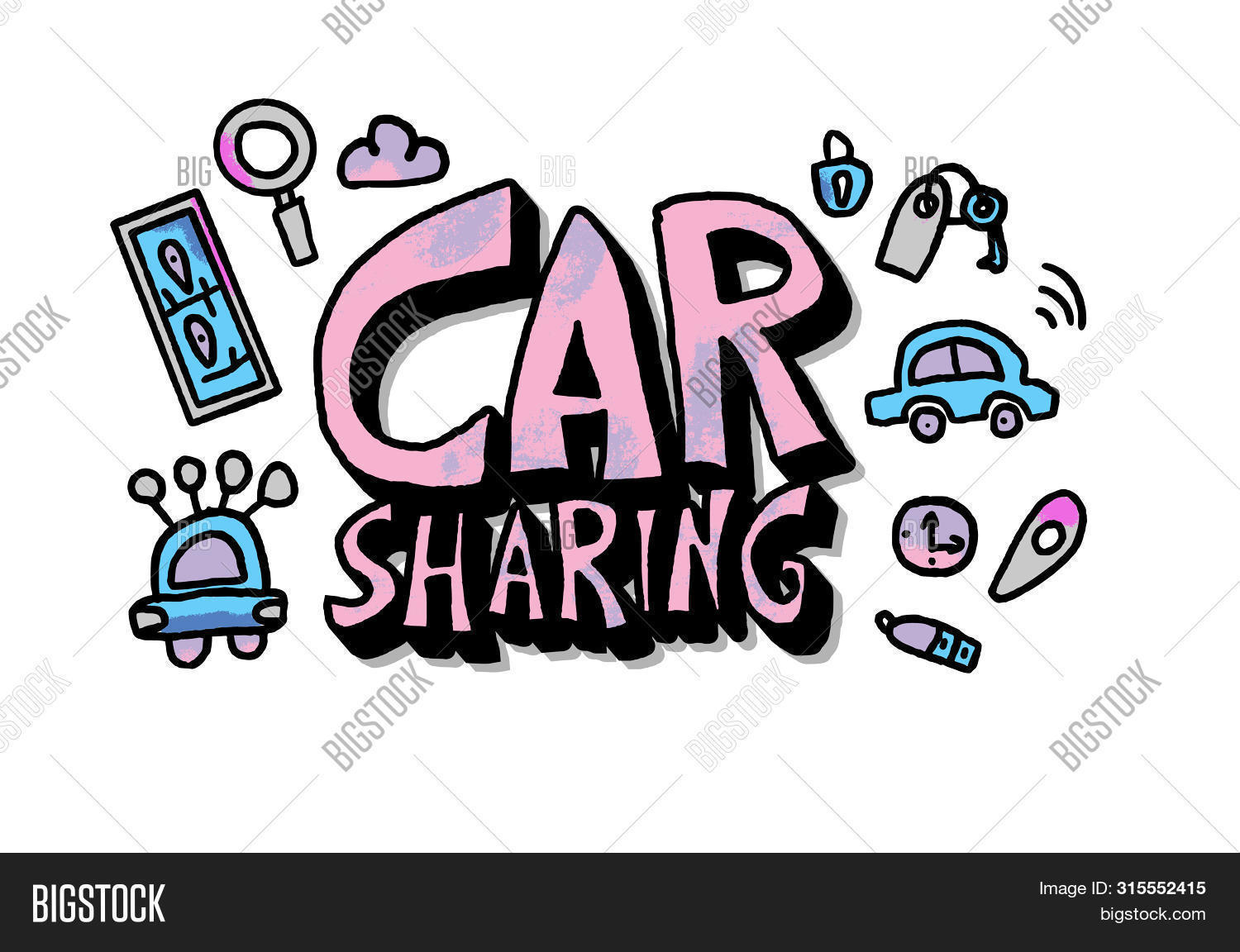 Car Sharing Emblem. Image & Photo (Free Trial) | Bigstock